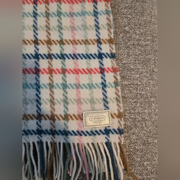 Coach | Accessories | Coach Multicolor Plaid Wool Scarf | Poshmark